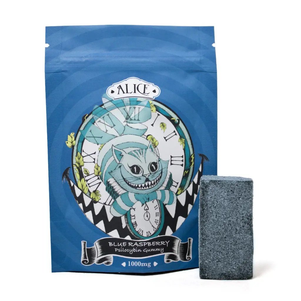 Alice Mushroom Gummy Blue Raspberry 1000mg Legal psychedelics
